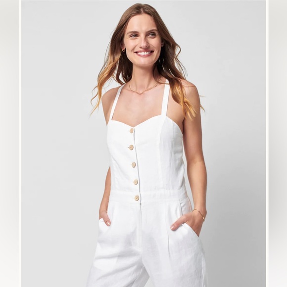 ILLA ILLA | Pants & Jumpsuits | Illa Illa White With Black Print Linen ...